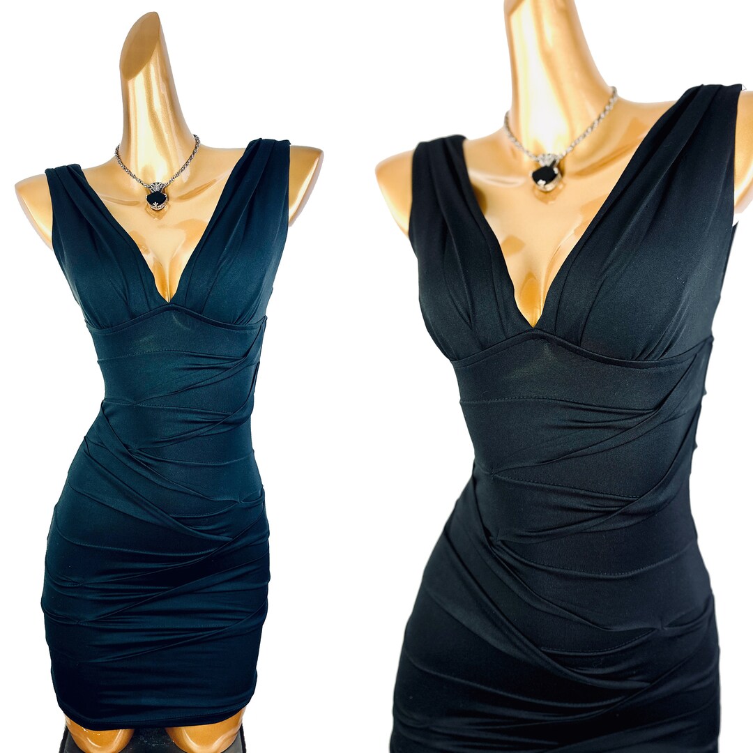 90s Goth Prom Dress Black Dress Formal Gothic Elegant Open Back Dress ...