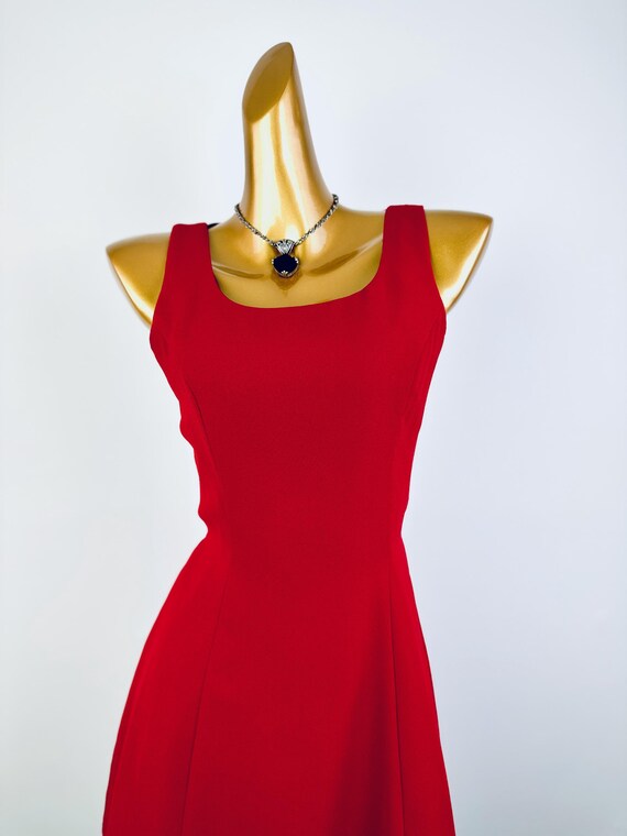 90s prom dress short red mini backless size 3 - Gem