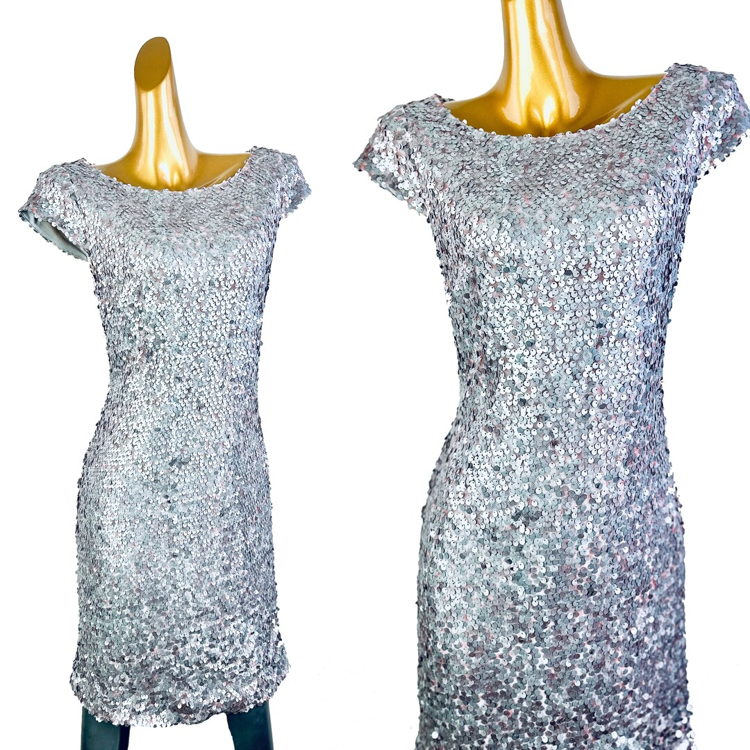 90s Prom Dress Sequin Dress Formal Elegant Open Back Dress Size 10 - Etsy