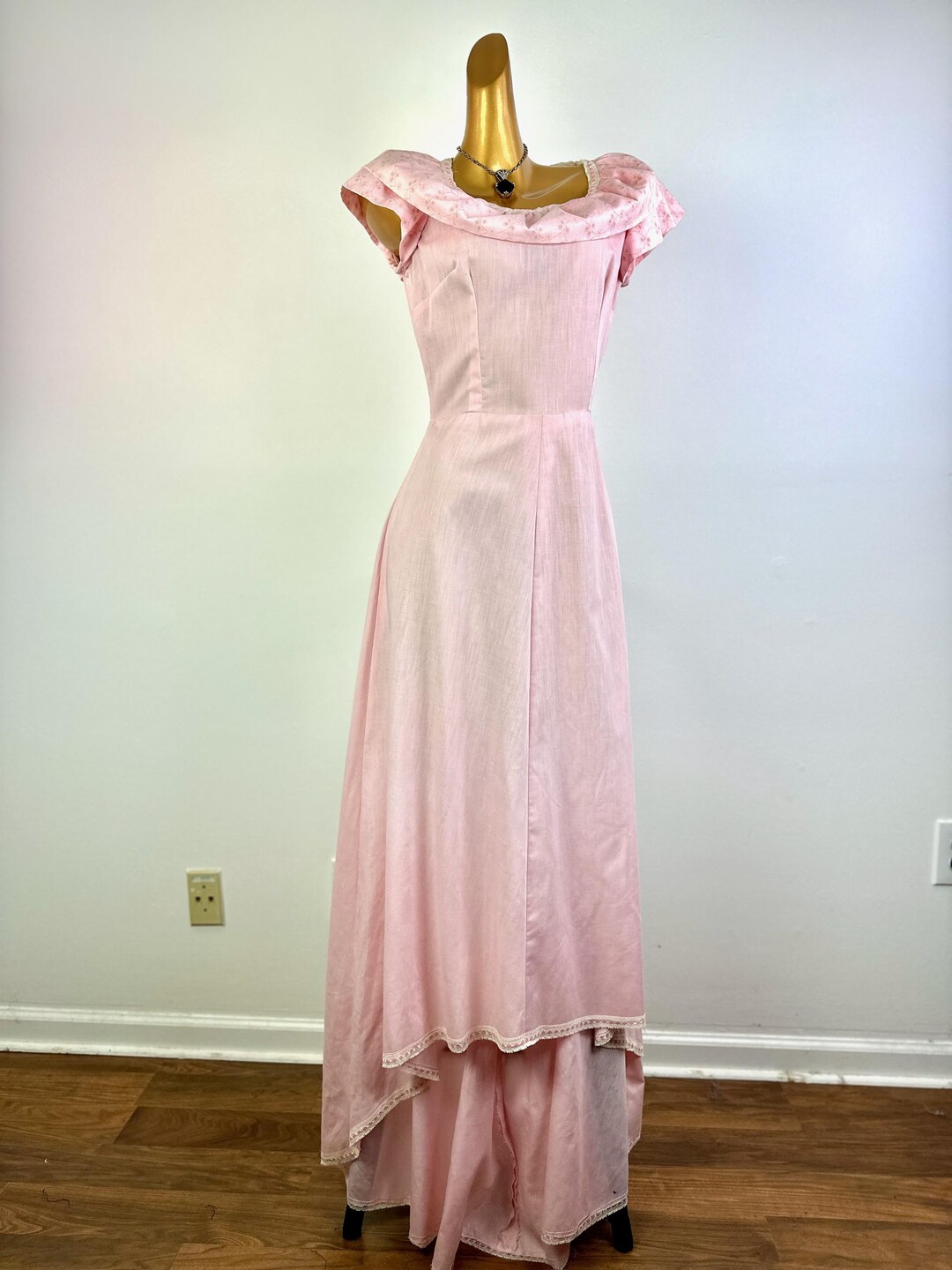 70s Prairie Dress Cottagecore Boho Pastel Peasant Sundress - Etsy