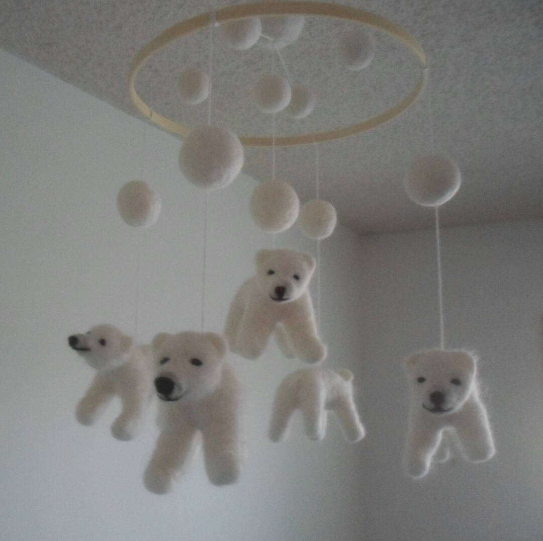 Polar Bear Cub Mobile - Etsy
