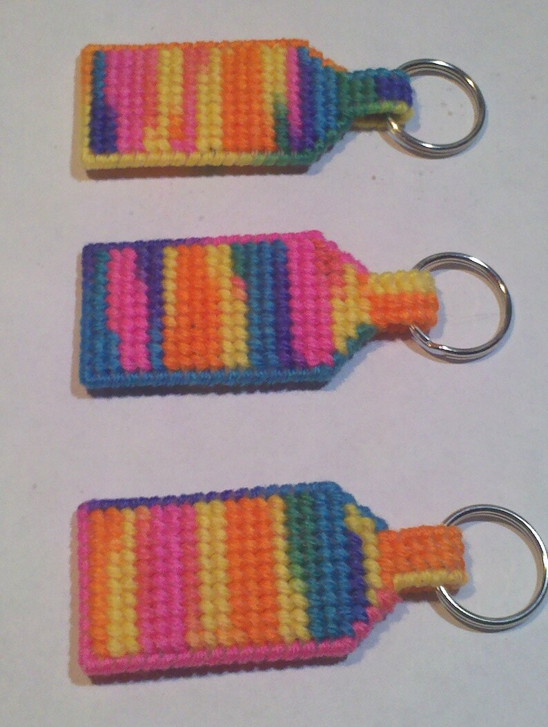 Handmade Plastic Canvas Keychains - Etsy