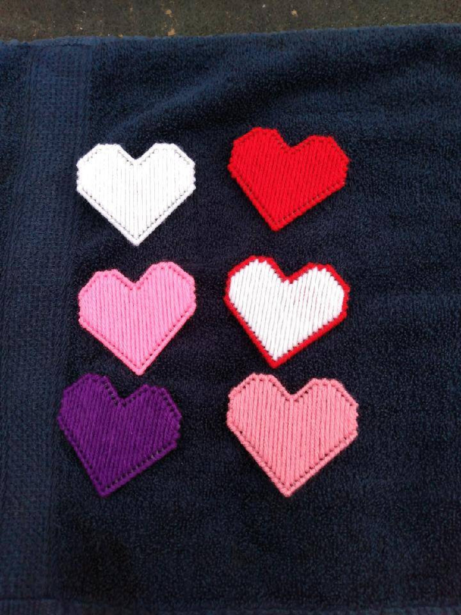 Valentine Pins in Various Colors Plastic Canvas Heart Pins - Etsy