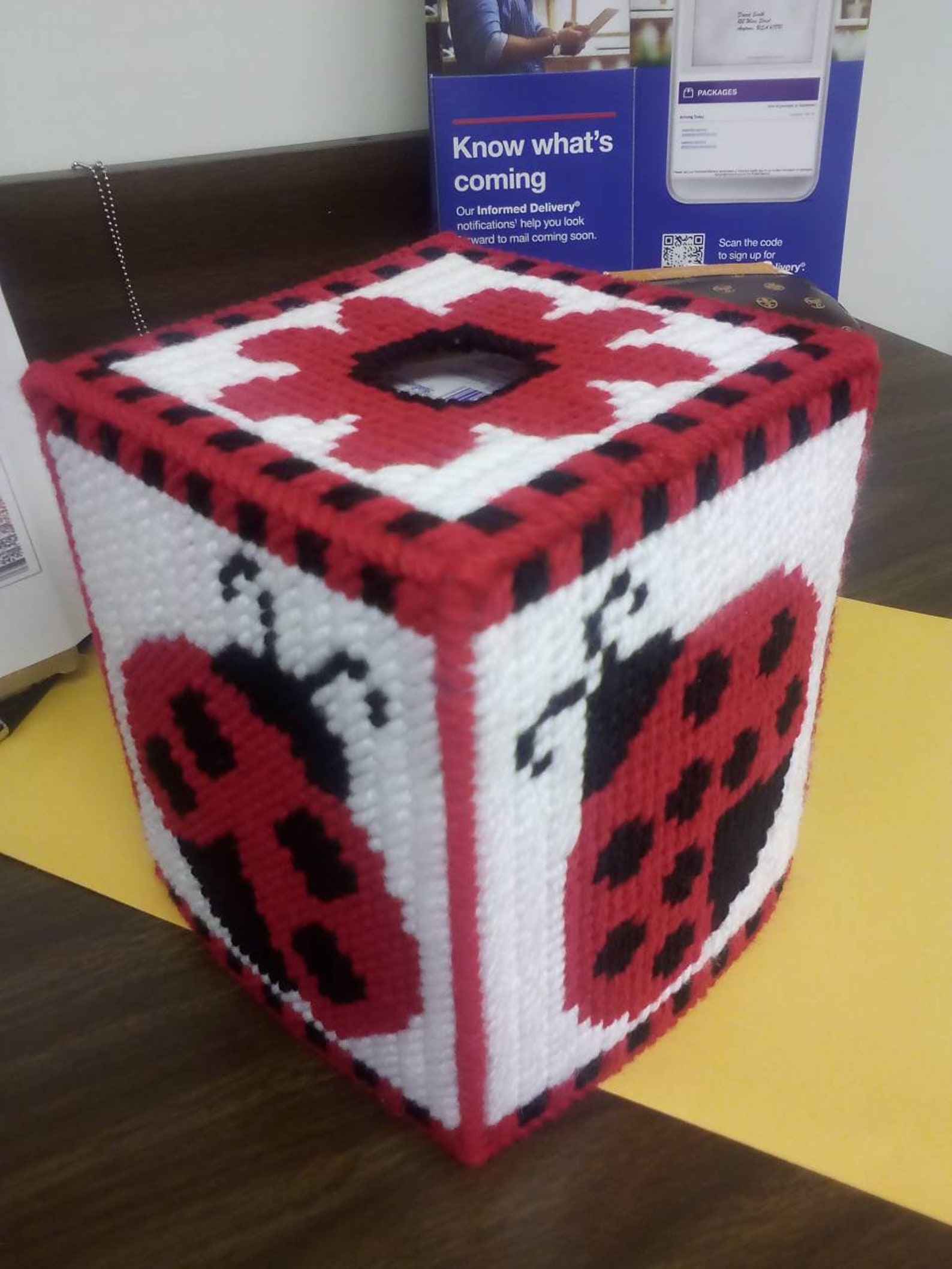 Made to Order: Handmade Plastic Canvas Lady Bug Tissue Cover - Etsy