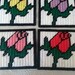 Made to Order: Handmade Plastic Canvas Rose Coasters - Etsy