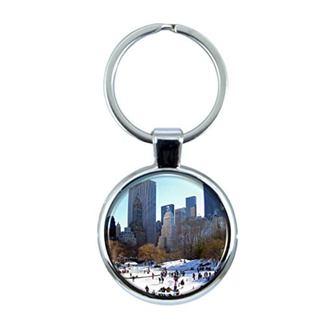 Central Park Keychain With Epoxy Dome and Metal Keyring - Etsy