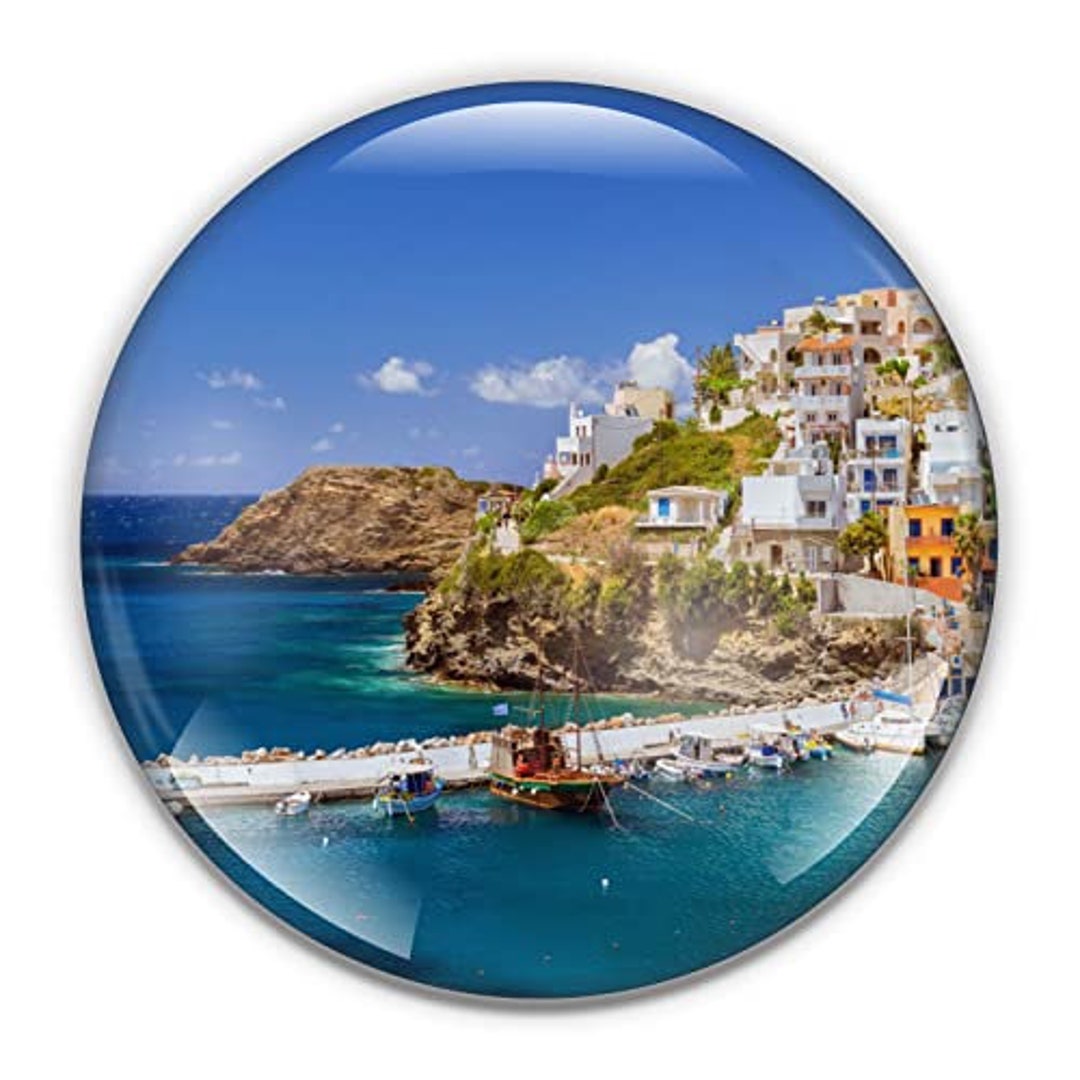 Crete Greece Paperweight in Gift Box, 3 Inch Crystal Dome, Perfect for ...
