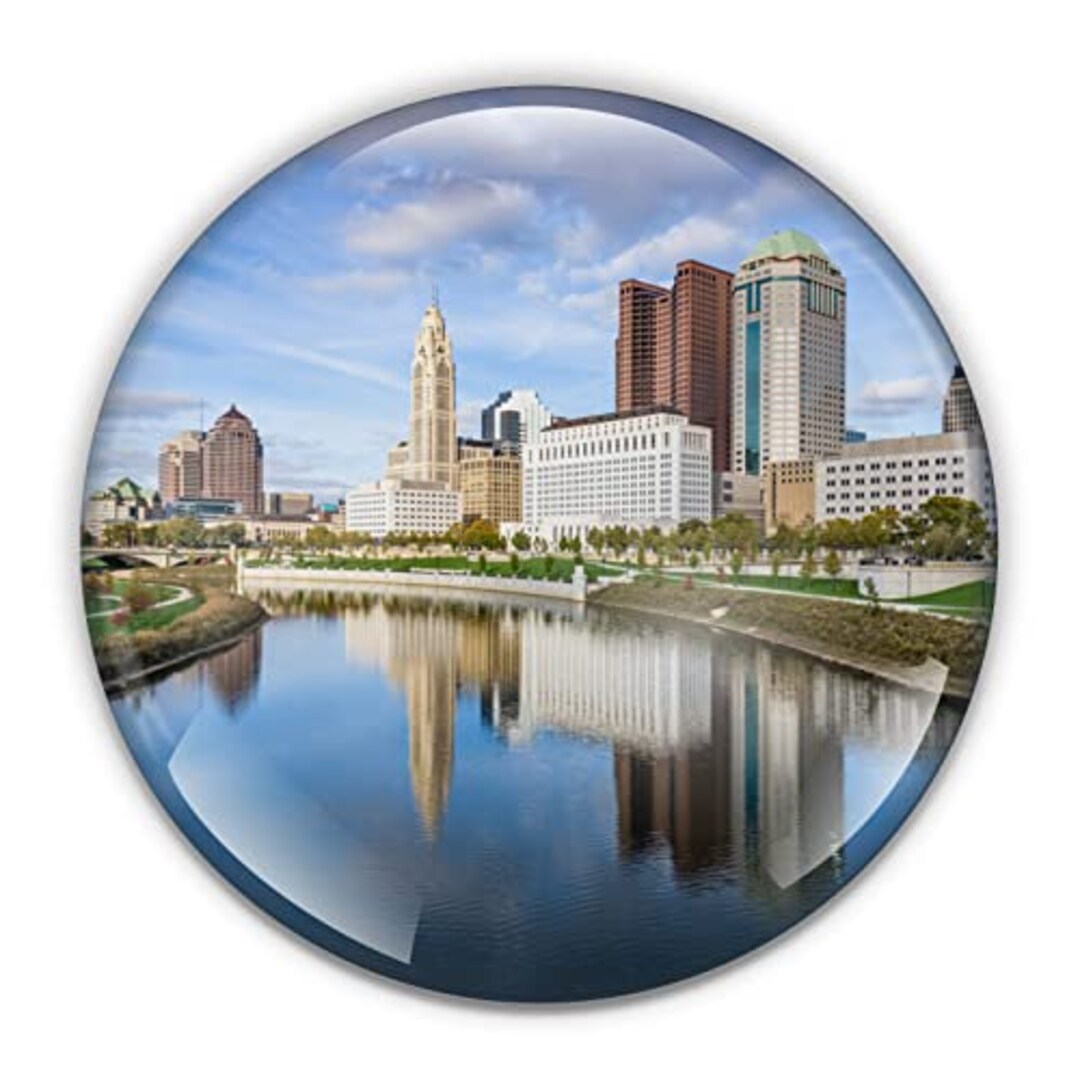 Columbus Ohio Skyline Paperweight: 3-inch Crystal Dome, Gift Box - Etsy