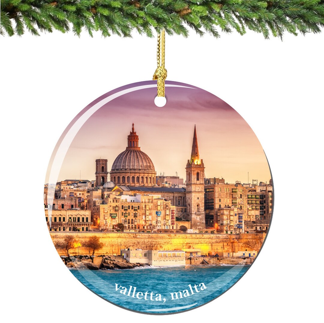 Valletta Malta Christmas Ornament Porcelain Double Sided - Etsy