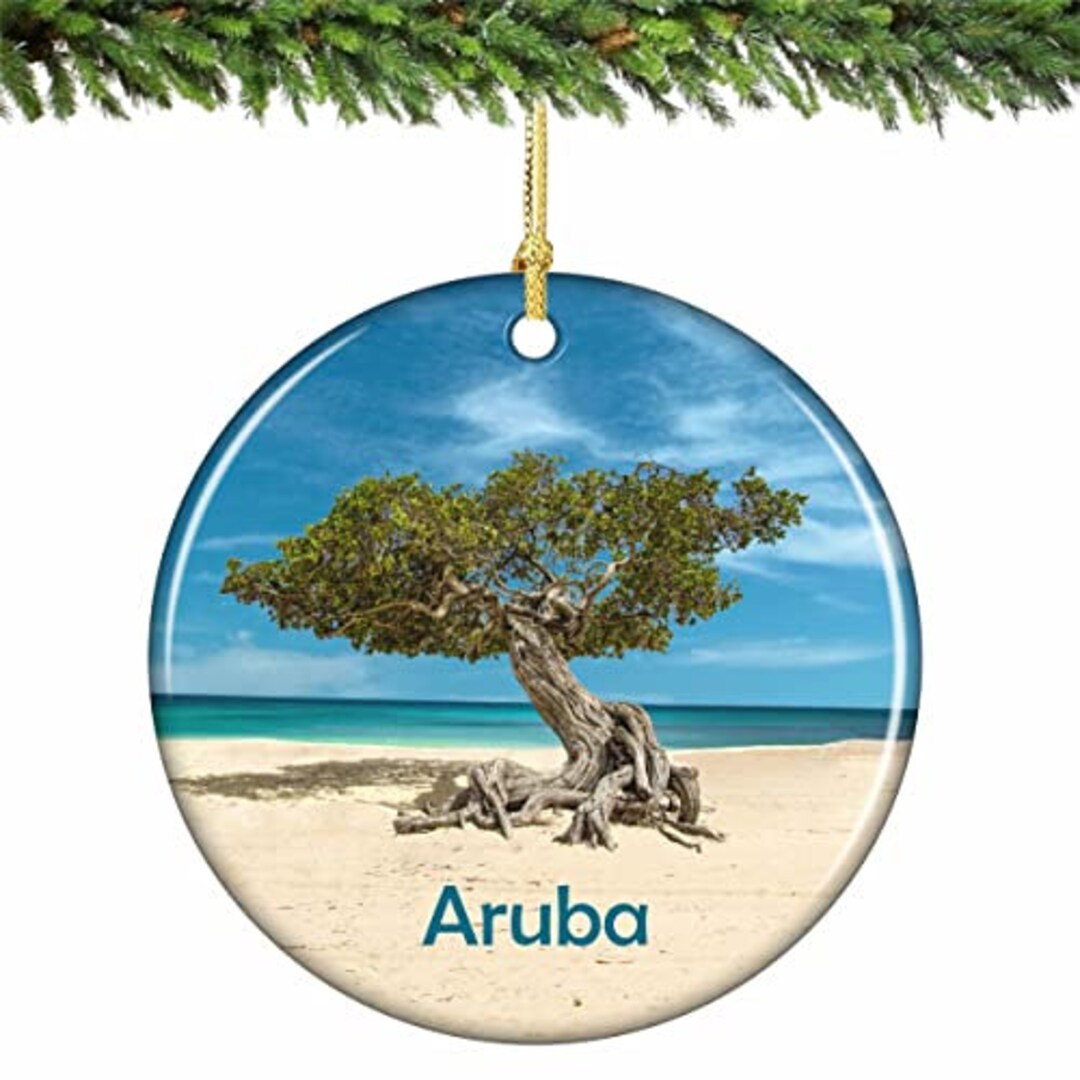 Aruba Divi Tree Christmas Ornament Porcelain 2.75 Inches - Etsy