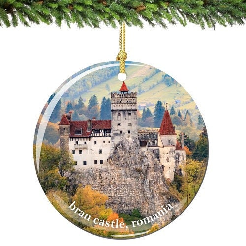 Bran Castle Romania Christmas Ornament Porcelain Double Sided - Etsy