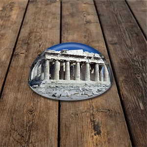 Acropolis Athens Greece Paperweight in Gift Box, 3 Inch Crystal Dome ...