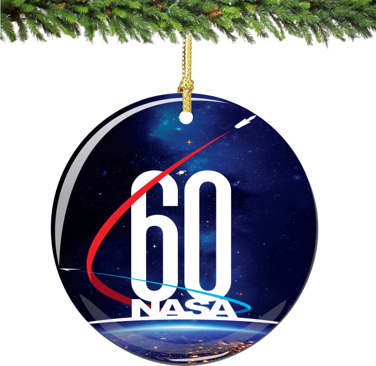 Officially Licensed NASA 60 Years Anniversary Christmas Ornament ...