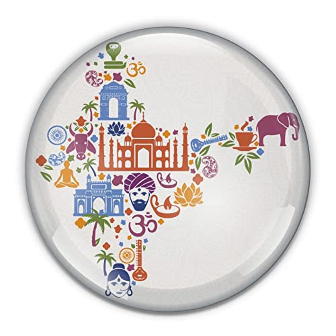 India Paperweight in Gift Box, 3 Inch Crystal Dome, Perfect for House ...