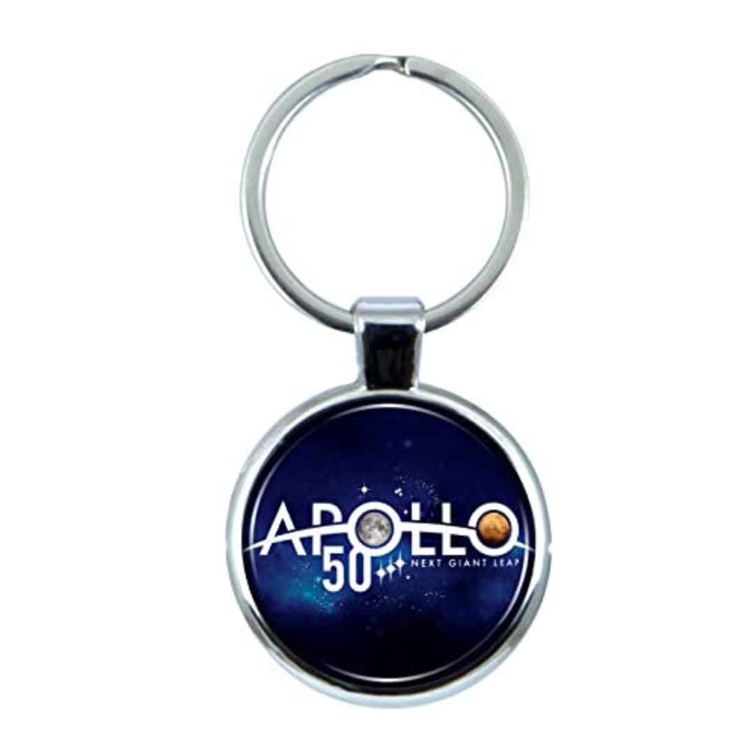 NASA Apollo 50 Year Anniversary Keychain With Epoxy Dome and Metal ...