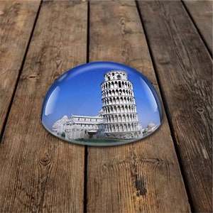 Leaning Tower of Pisa Crystal Dome Paperweight - 3 Inch - Etsy