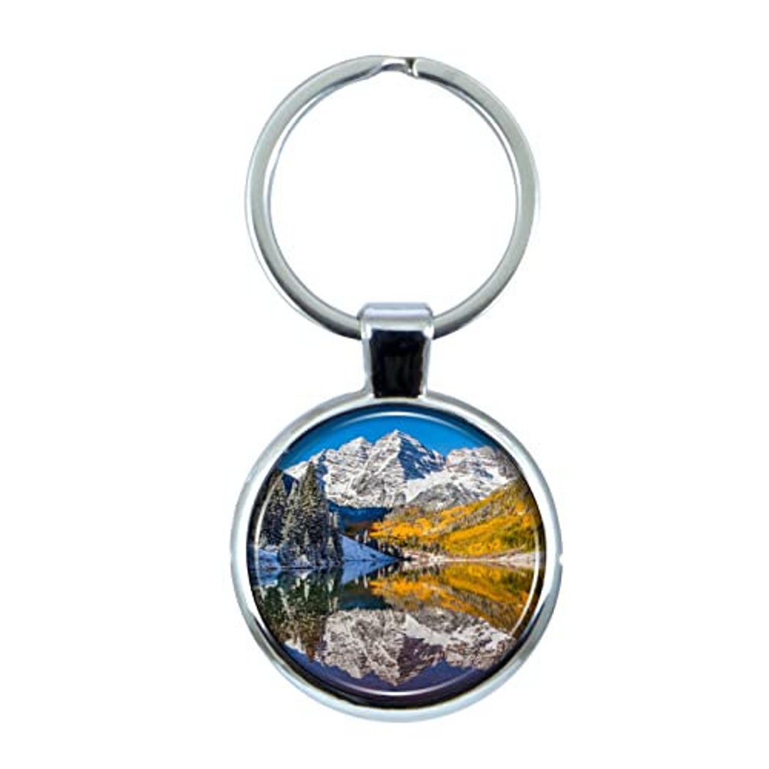Colorado Keychain With Epoxy Dome and Metal Keyring - Etsy