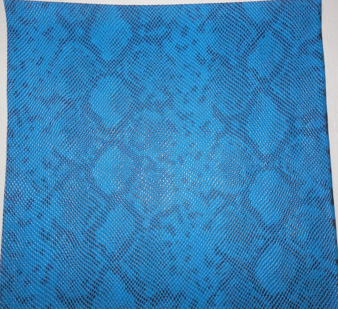 12"x12" Pattern **VINYL** BLUE Snake Embossed Faux Leather Fabric #1 - Etsy