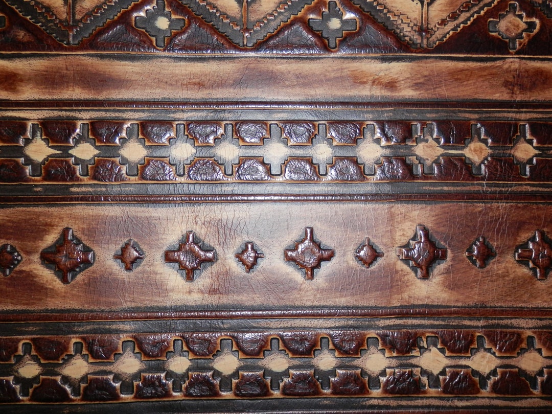 8.5"x16" Dark Brown Embossed Cowhide Leather Avg 0.8mm Thick #1855 - Etsy