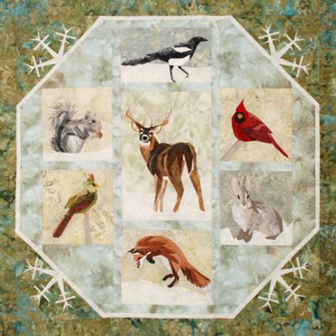 WINTER WOODLAND Whole Quilt Kit, Paper Piecing Patterns, and Fabric - Etsy