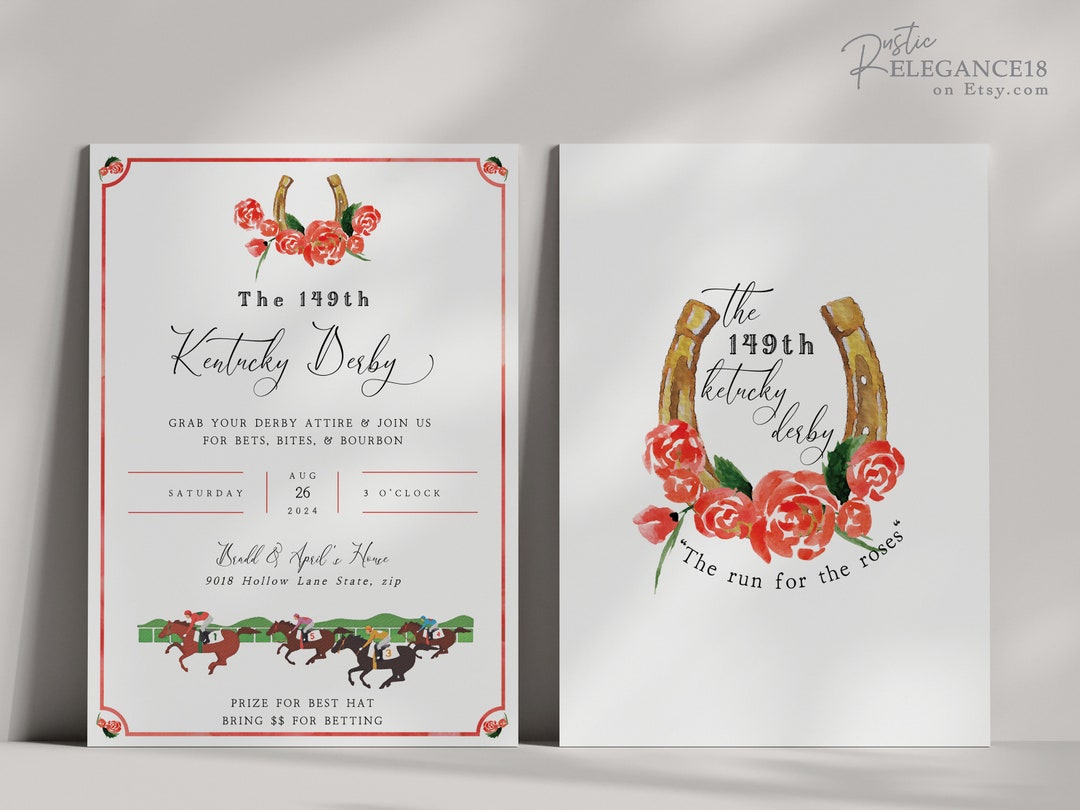Kentucky Derby Party Invite Couples Invite Instant Download Printable ...
