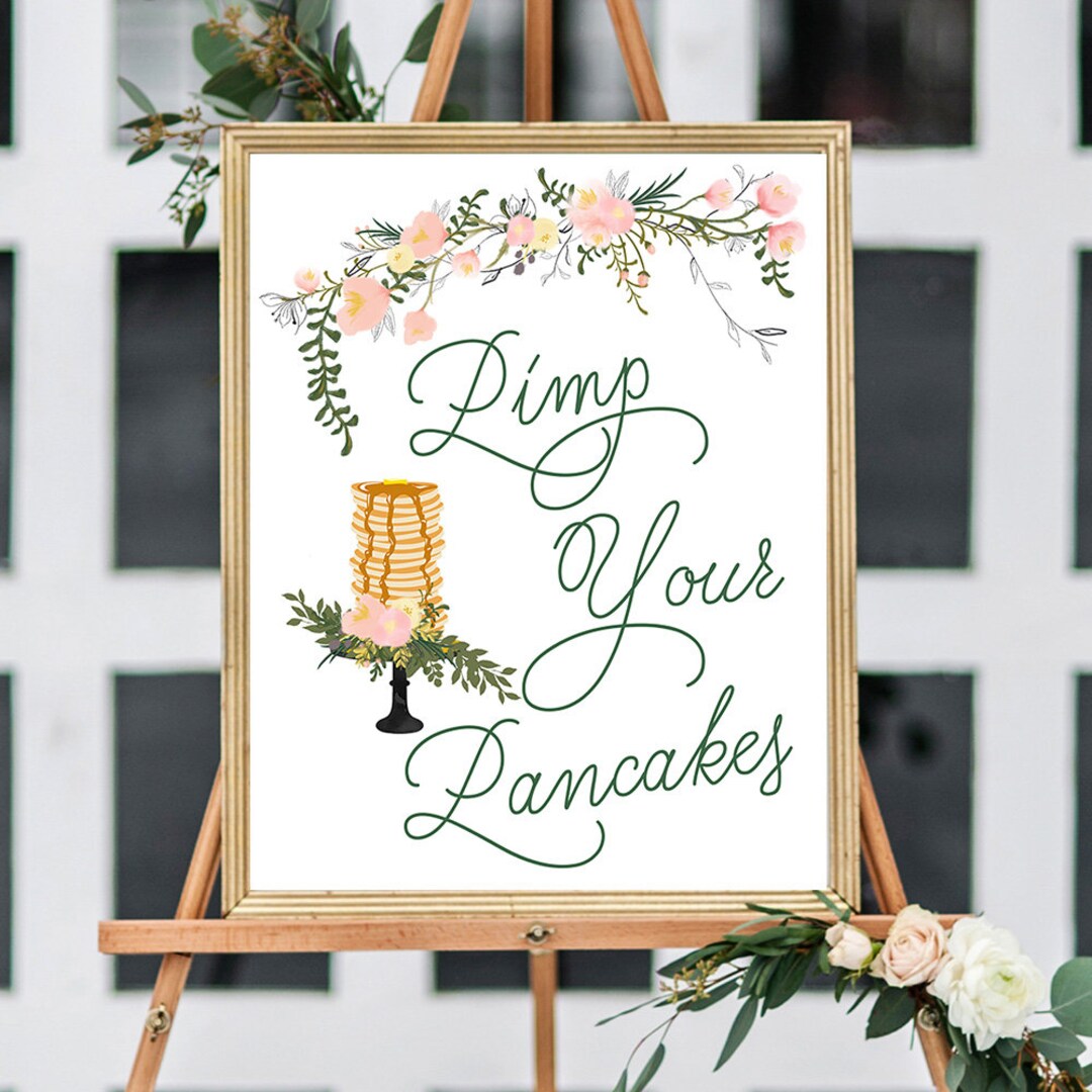 Pancake Party Sign • Editable Template (instant Download) - Etsy