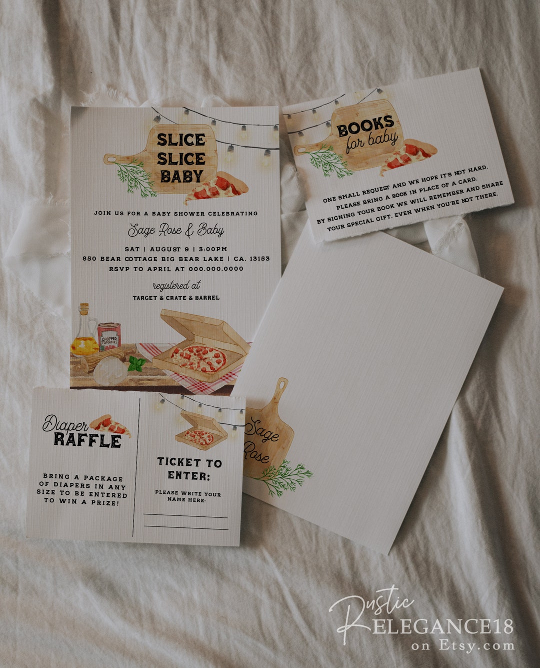 Slice Slice Baby Bundle • Pizza Party Baby Shower • Pizza Baby Shower ...