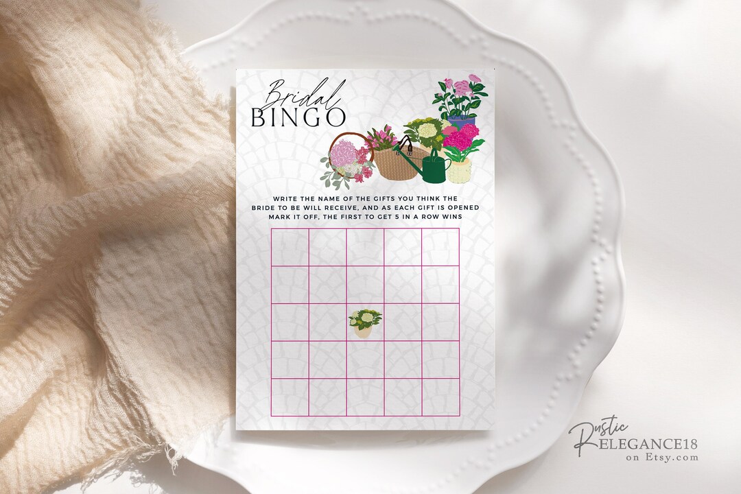Bridal Bingo Bridal Shower Design | • INSTANT DOWNLOAD • Printable ...