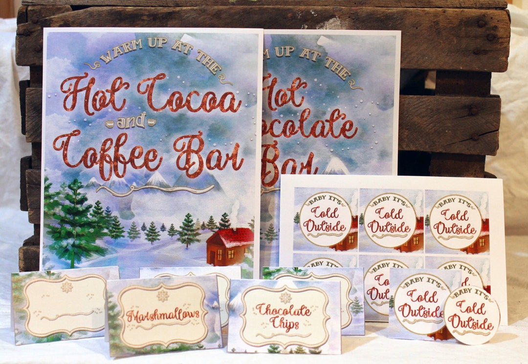 Hot Chocolate Bar Printable Kit --hot Cocoa Party-- INSTANT Download ...