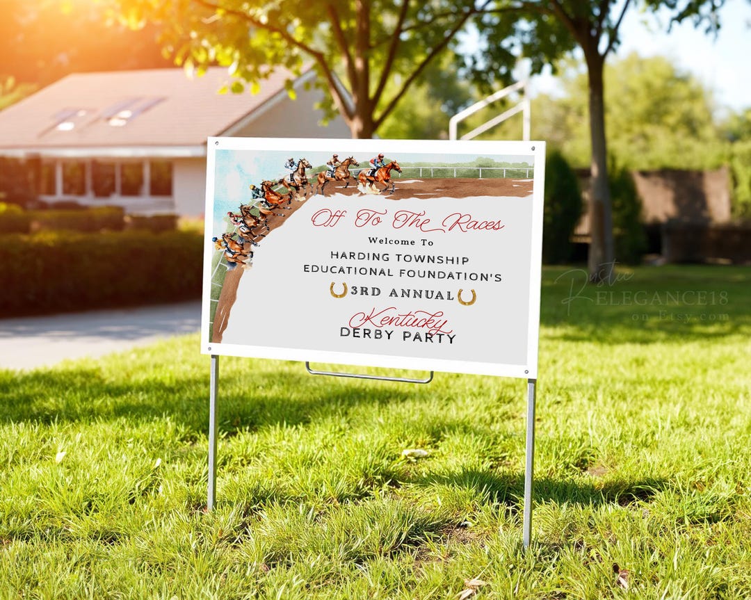 Kentucky Derby Party Yard Sign • Derby Party 2025 • Instant Download ...