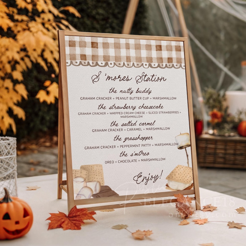 Wedding Smore Menu - Etsy