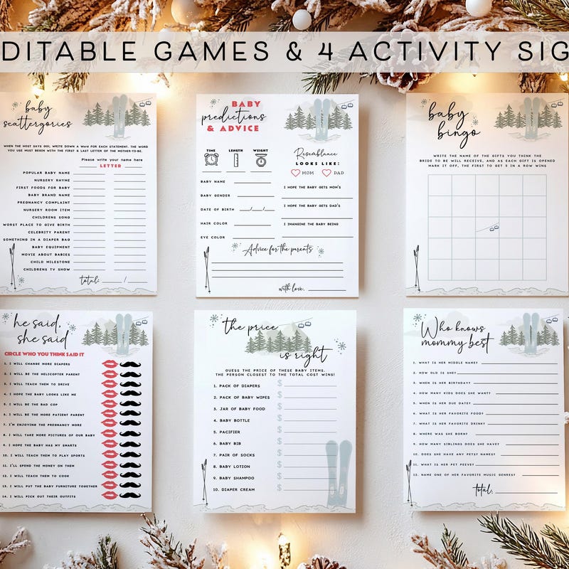 Ski Baby Shower Sign - Etsy