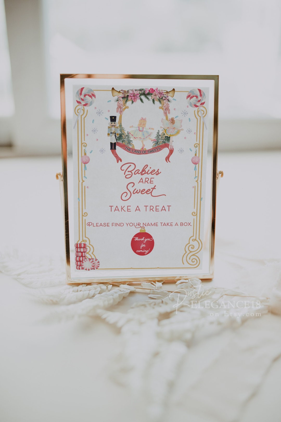 Nutcracker Favor Table Sign Baby Shower |table Signs, Nutcracker Favors ...
