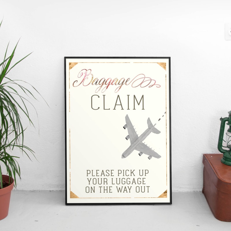 Baggage Claim Sign - Etsy