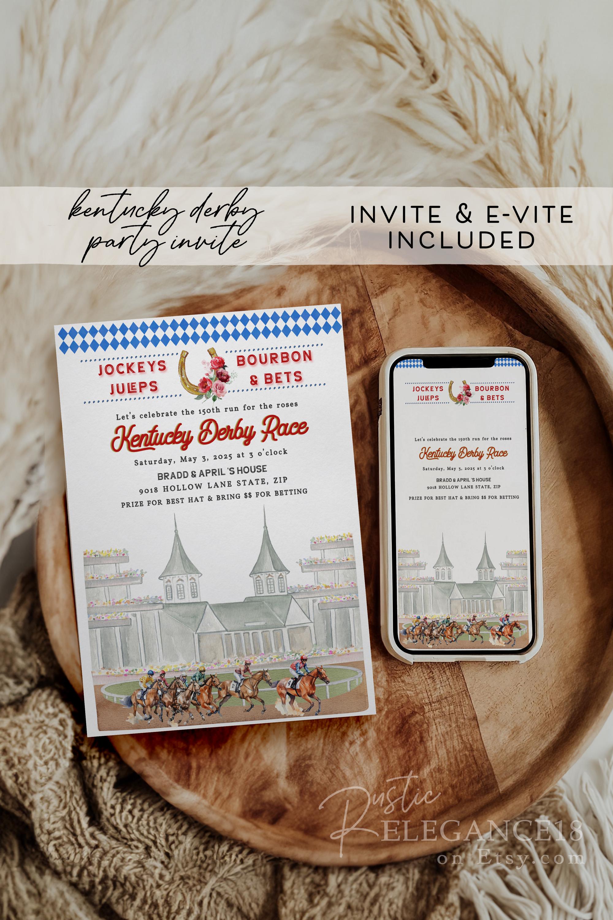 Kentucky Derby Menu • Racing for the Roses Menu • Instant Download ...