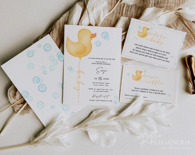 Spring Duckling Baby Shower Bundle • Balloon Baby Shower Bundle ...