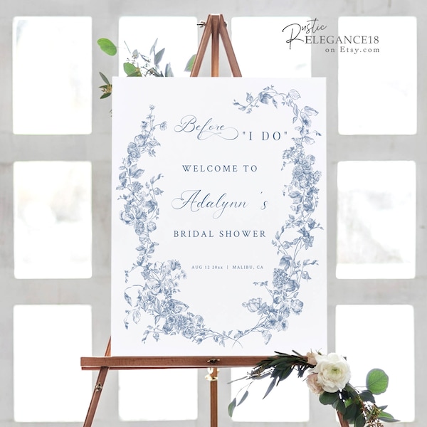 Something Blue Before I Do Wedding Shower Sign - Etsy