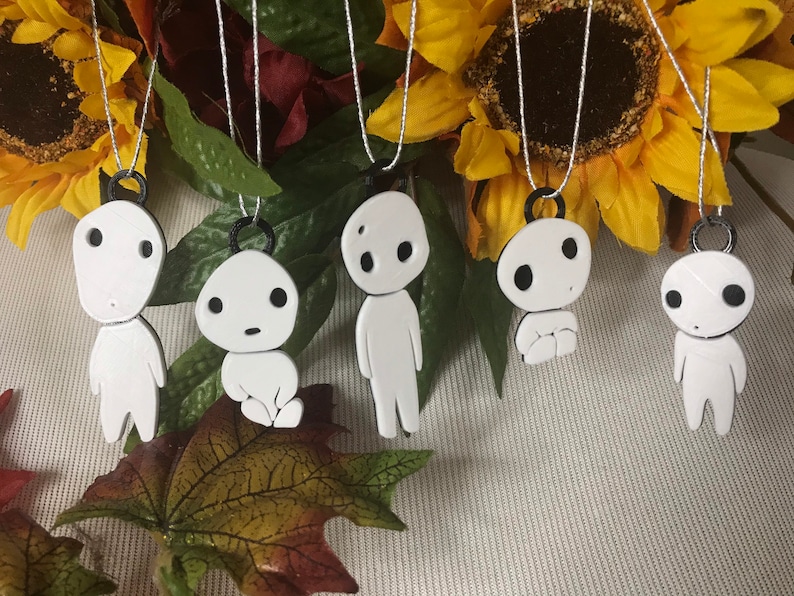 Kodama Tree Spirit Ornament Set 3D Printed - Etsy