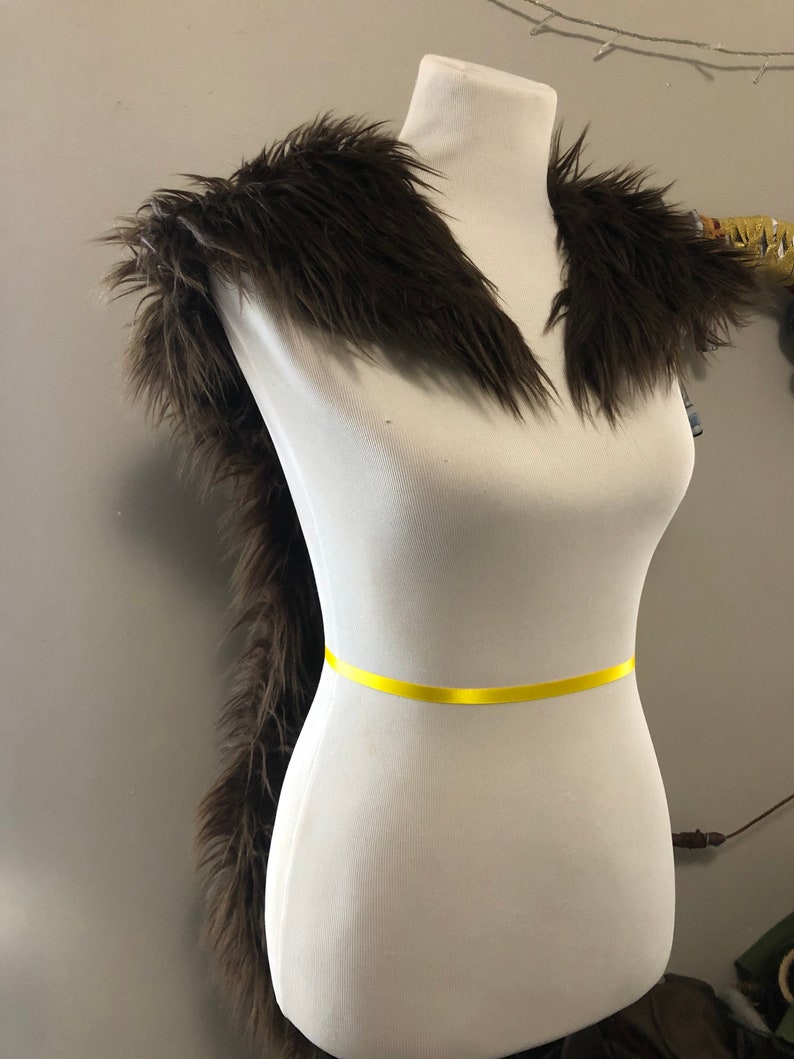 Long Dark Brown Faux Fur Viking Ren Faire LARP Cape Mantle Drape - Etsy