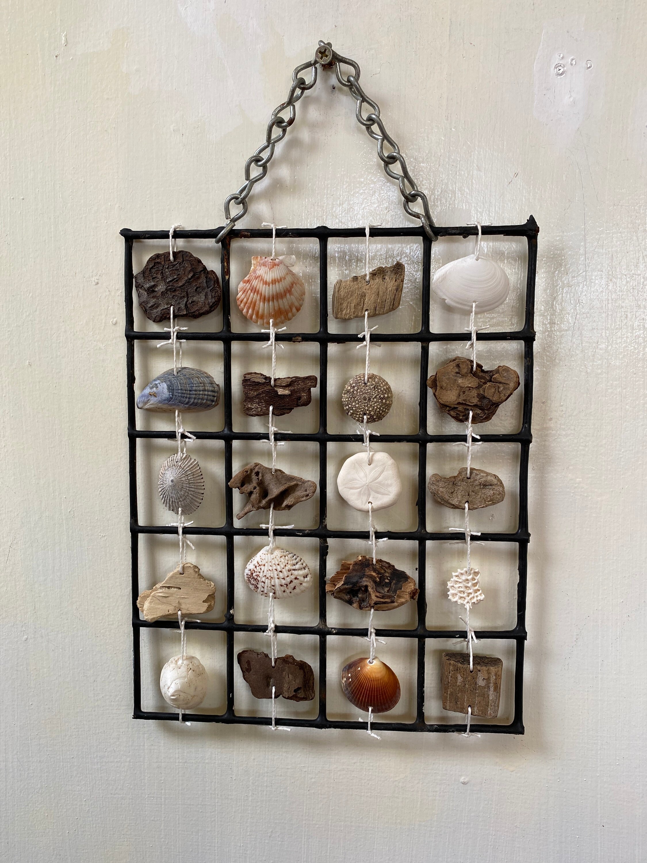 Authentic Found Lobster Cage With Shells Driftwood Metal - Etsy Israel