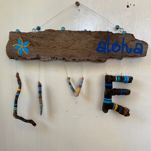 LIVE Aloha Hanging Driftwood Sign made to Order Peacelovedriftwood - Etsy