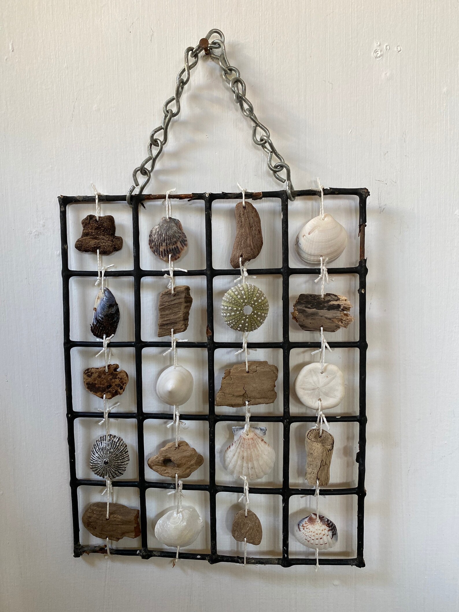 Authentic Found Lobster Cage With Shells Driftwood Metal - Etsy