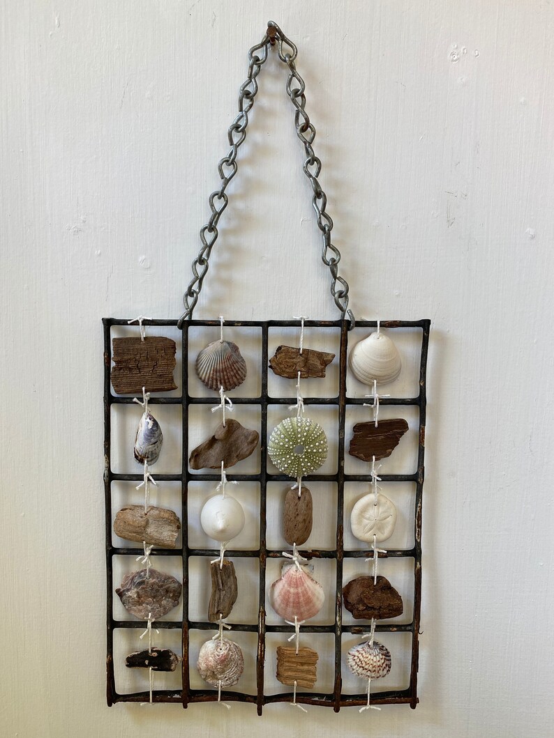 Authentic Found Lobster Cage With Shells Driftwood Metal - Etsy