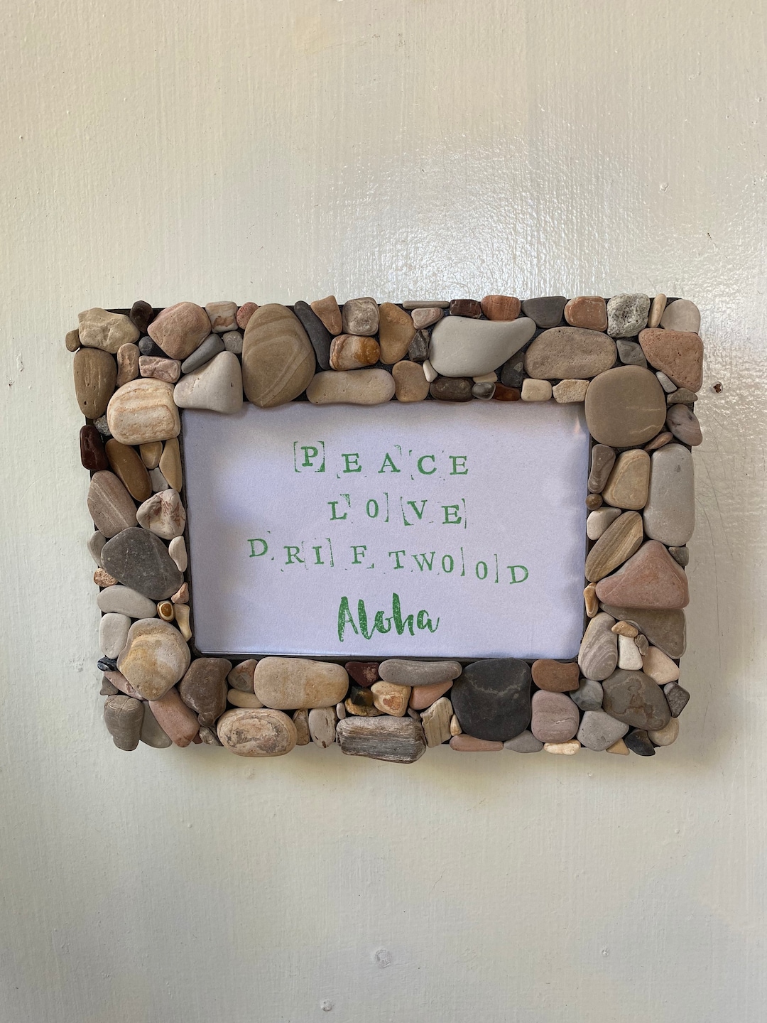 Beach Rock Frame 4 X 6, Rustic Beach Frame, Coastal Home Decor, Stone ...