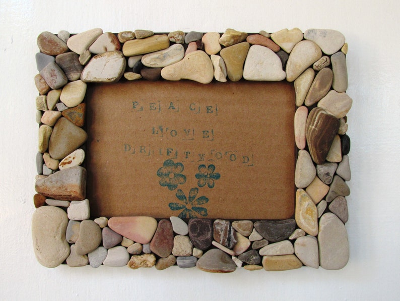 Beach Rock Frame 4 x 6 Rustic Beach Frame Coastal Home | Etsy