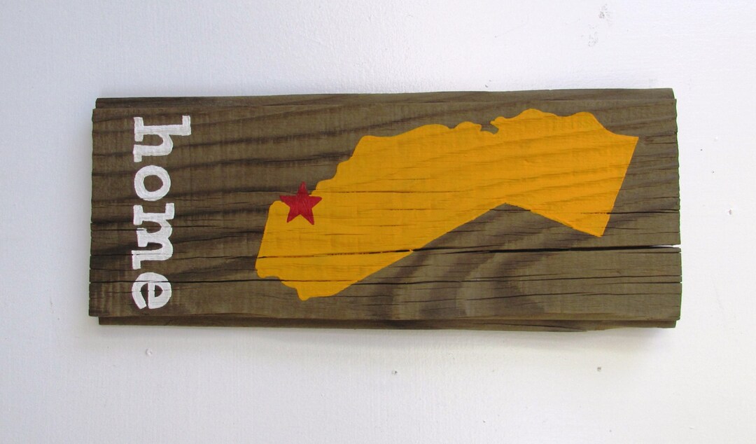 Reclaimed Wood State Home Welcome Sign--pick YOUR State and Colors ...