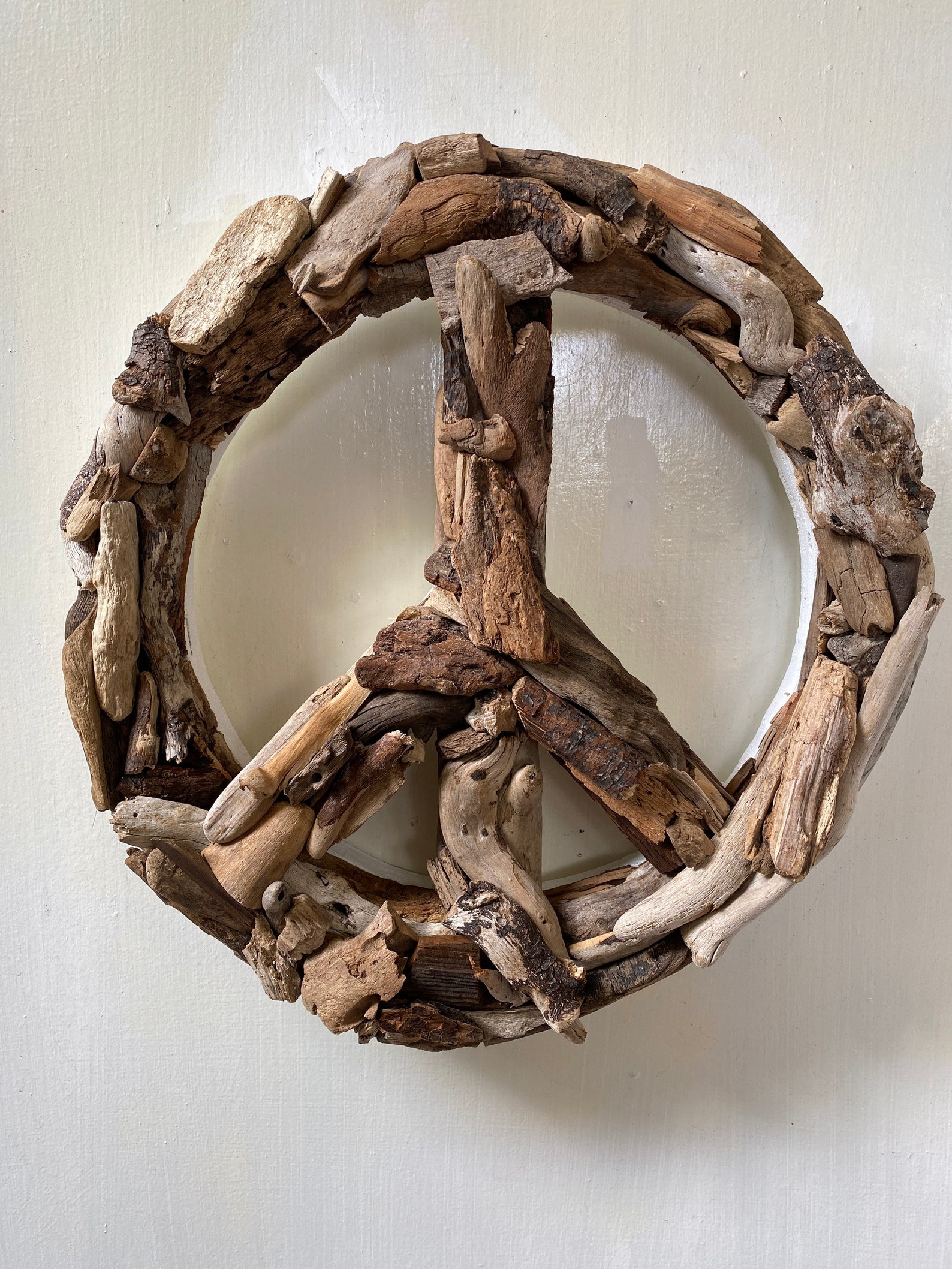 PEACE SIGN Driftwood Art. Garden Signs. Garden Driftwood. Coastal ...