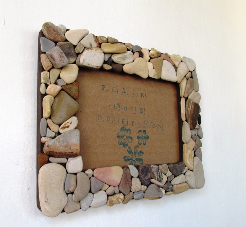 Beach Rock Frame 4 x 6 Rustic Beach Frame Coastal Home | Etsy