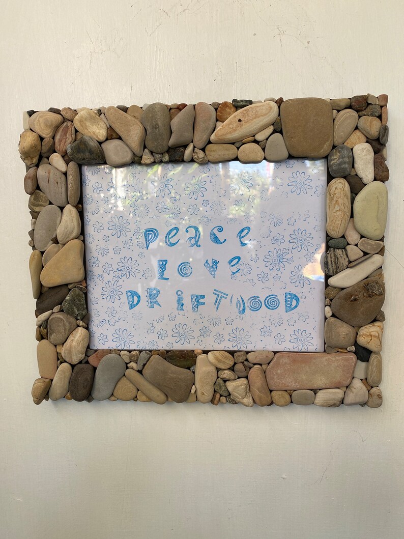 Beach Rock Frame 8x10 Rustic Beach Frame Coastal Home Decor - Etsy