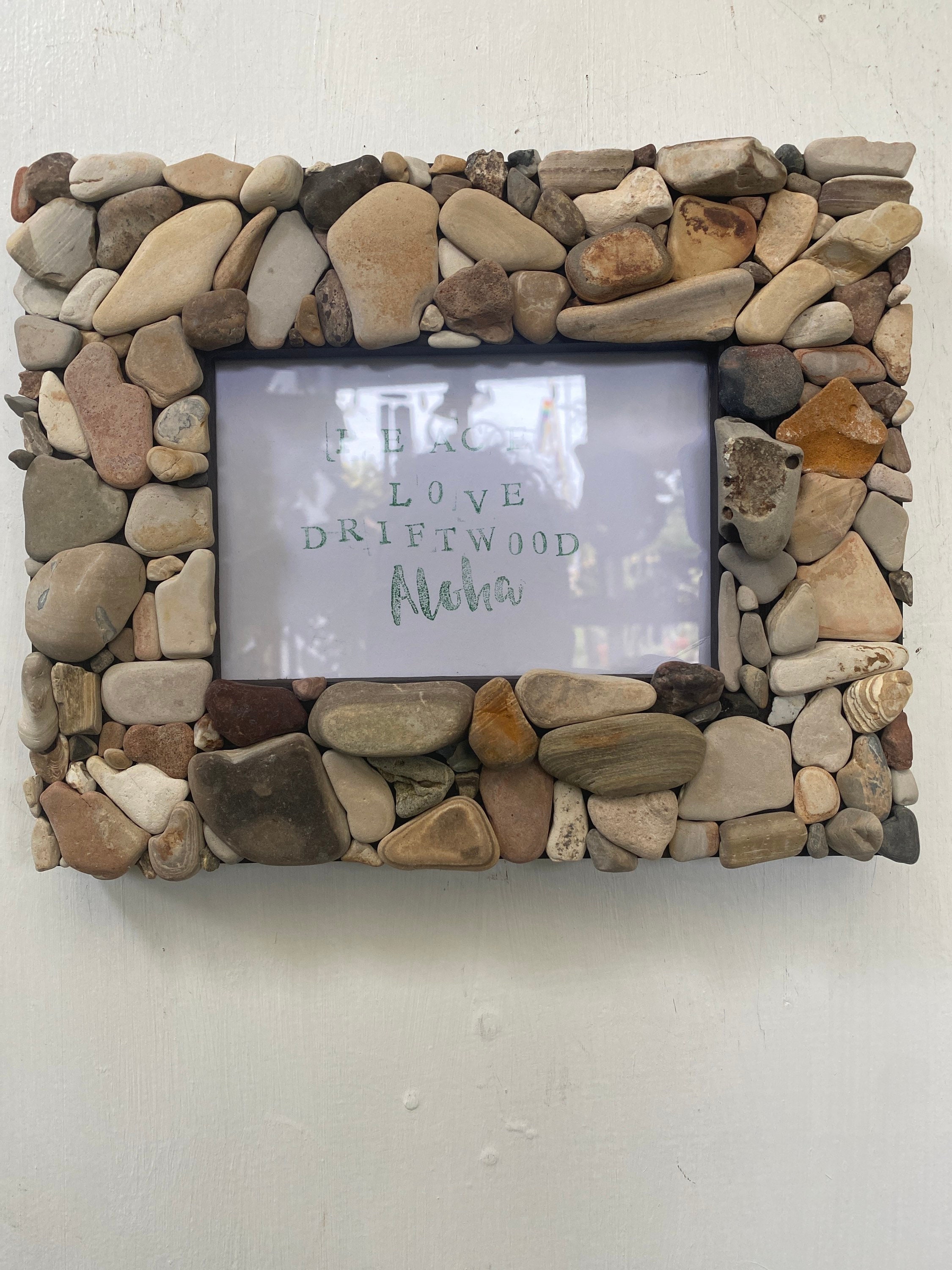 Beach Rock Frame 4 X 6, Rustic Beach Frame, Coastal Home Decor, Stone ...
